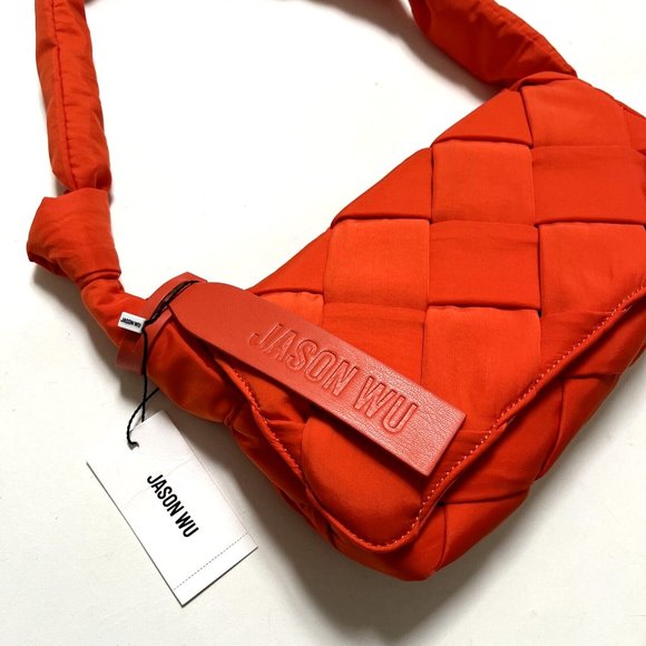 Jason Wu | Bags | Jason Wu Dylan Lattice Shoulder Bag Orange Nylon ...